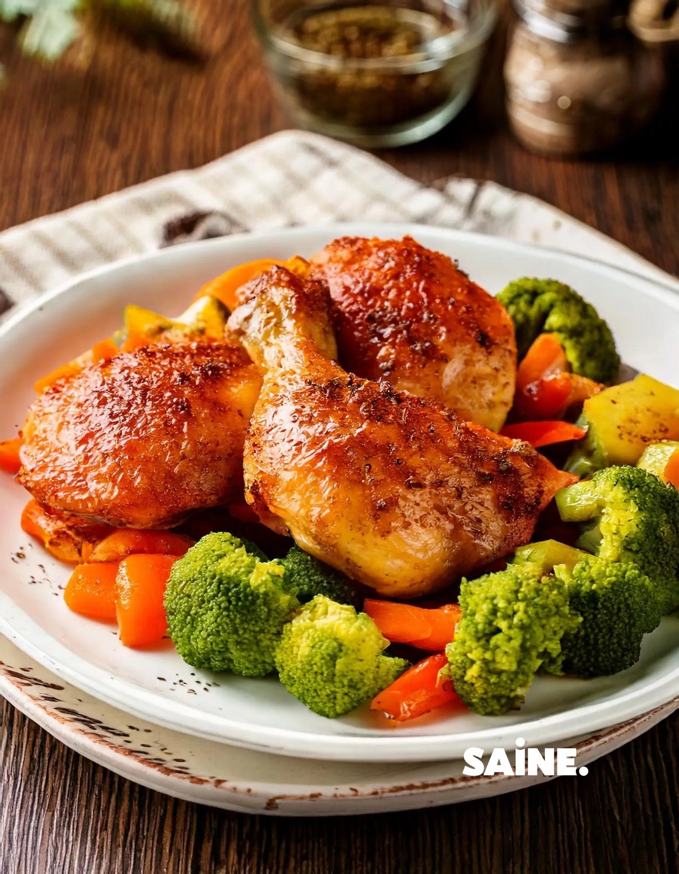 Healthy recipe: Easy and quick spiced chicken and steamed vegetables ...